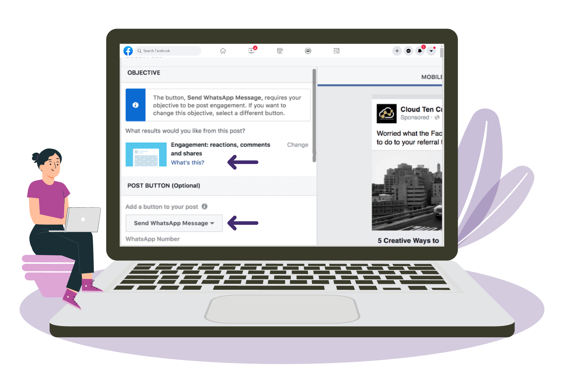 How to Create Facebook Ads That Click To WhatsApp | Engagely AI